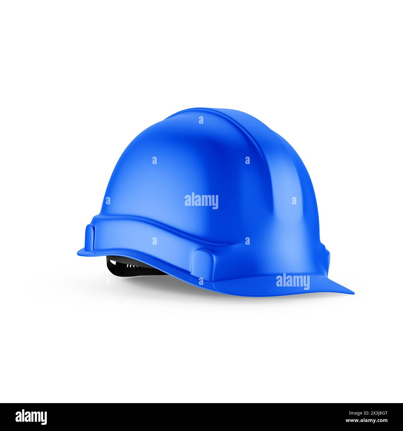 Blue Hard Hat Mockup Isolated on White Background 3D Rendering Stock ...
