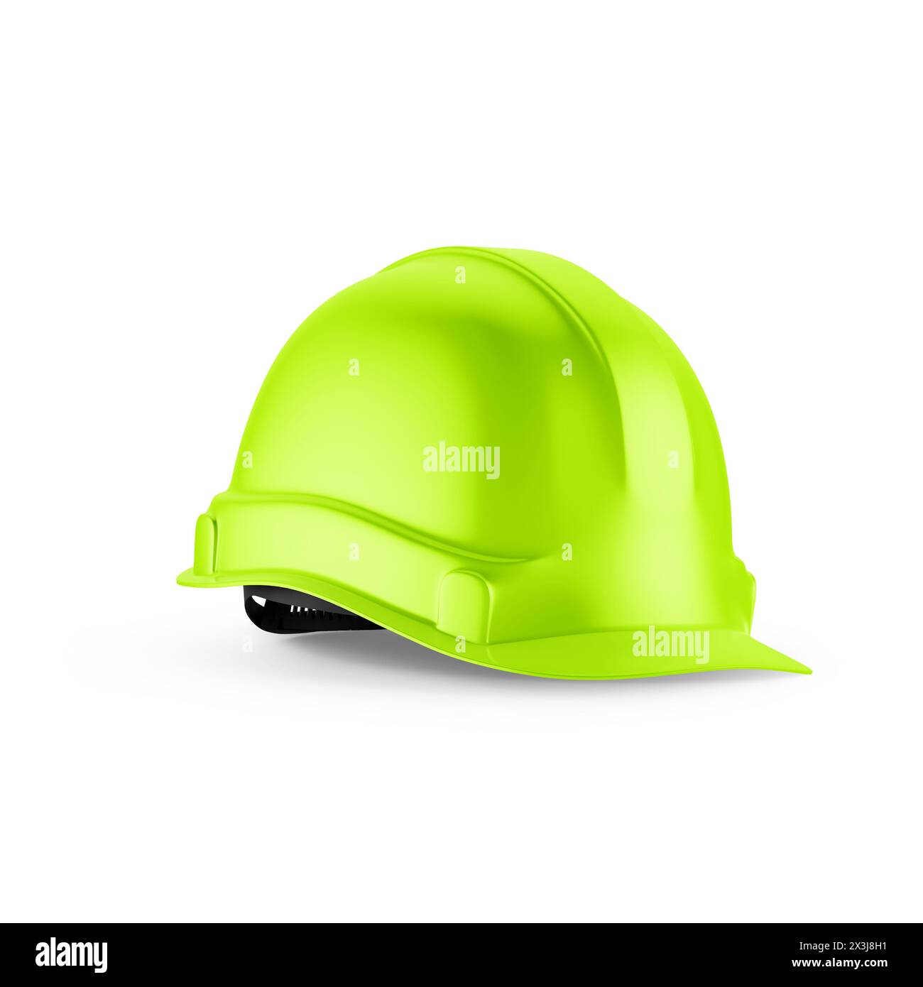 Green Hard Hat Mockup Isolated on White Background 3D Rendering Stock ...