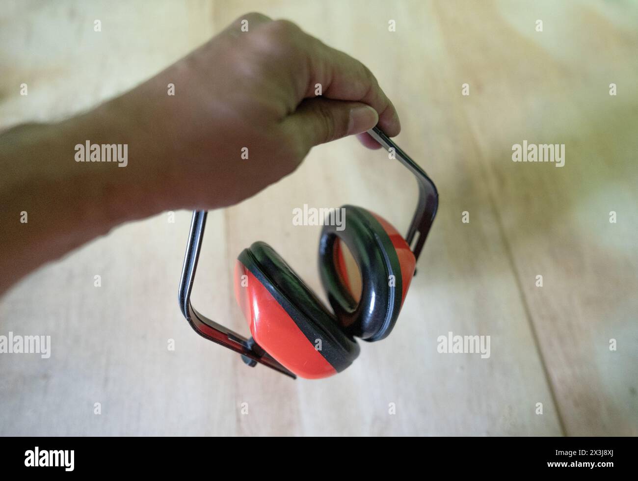 Shell Type Sound and Noise Dampener for Factory Workers Stock Photo - Alamy