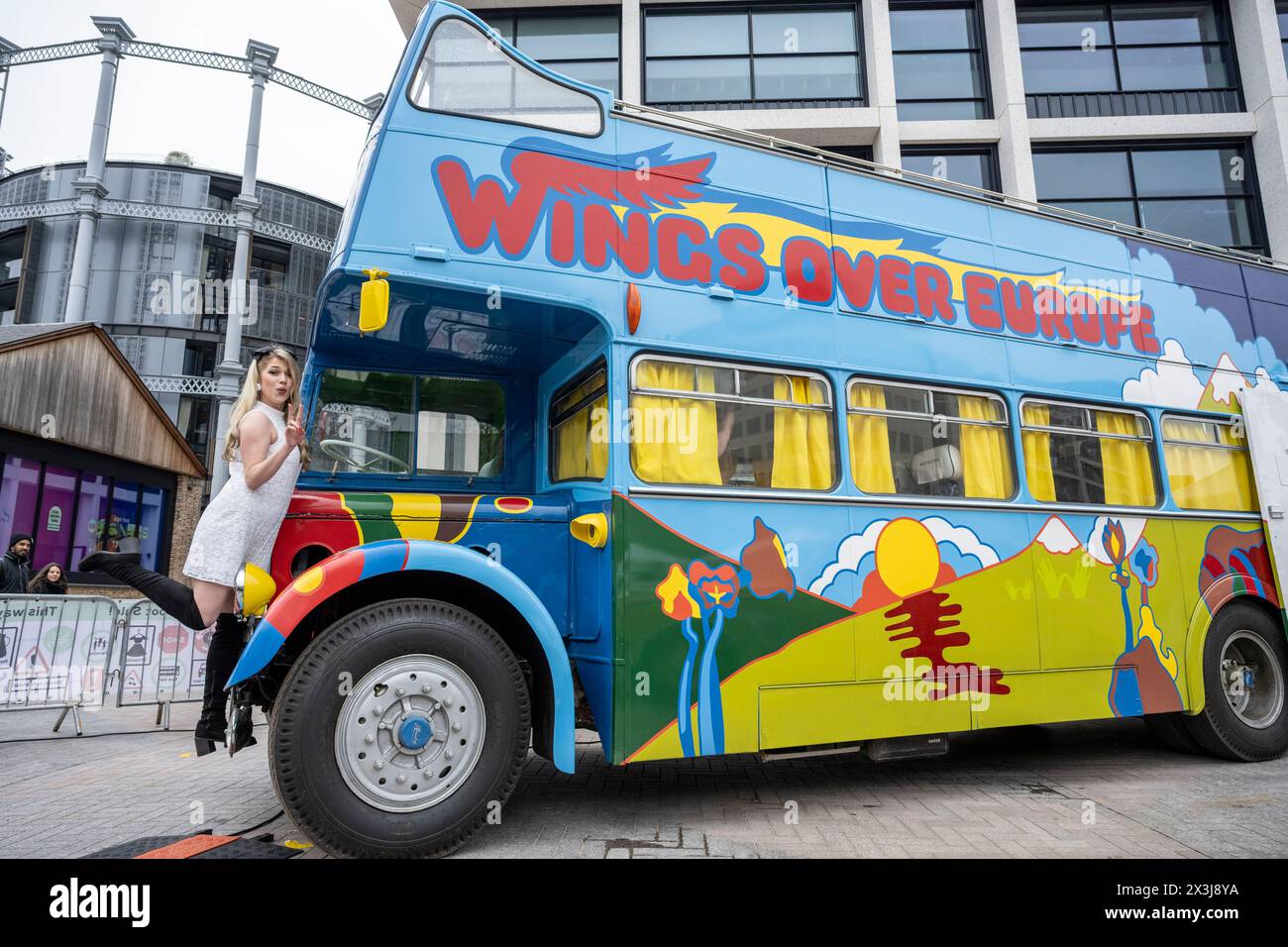 London, UK. 27 April 2024. Model Lydia Sharpe with Paul McCartney's ...