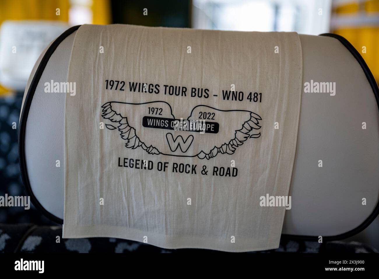 London, UK. 27 April 2024. Inside Paul McCartney's 1972 Wings Tour Bus ...