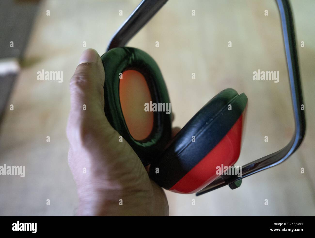 Shell Type Sound and Noise Dampener for Factory Workers Stock Photo - Alamy