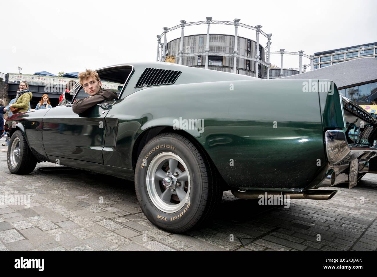 London, UK. 27 April 2024. Frankie Wilson 18, at the wheel of a Ford ...
