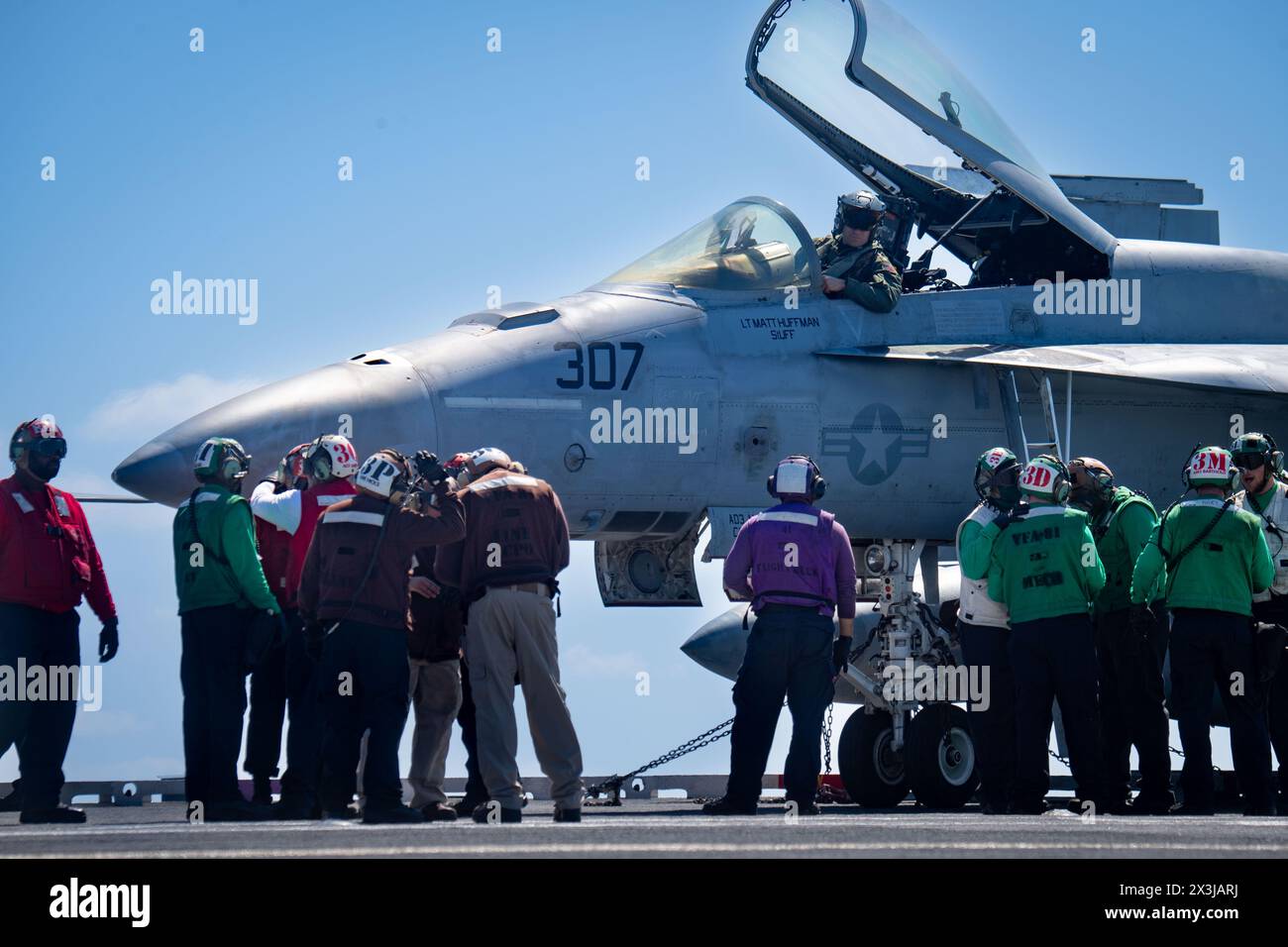 USS Harry S Truman, United States. 24 April, 2024. U.S. Navy sailors ...