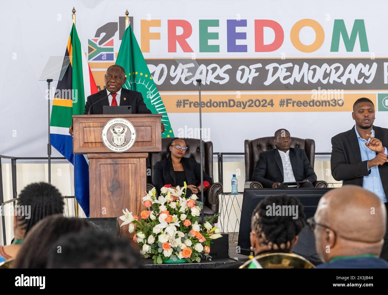 Pretoria, South Africa. 27th Apr, 2024. South African President Cyril ...