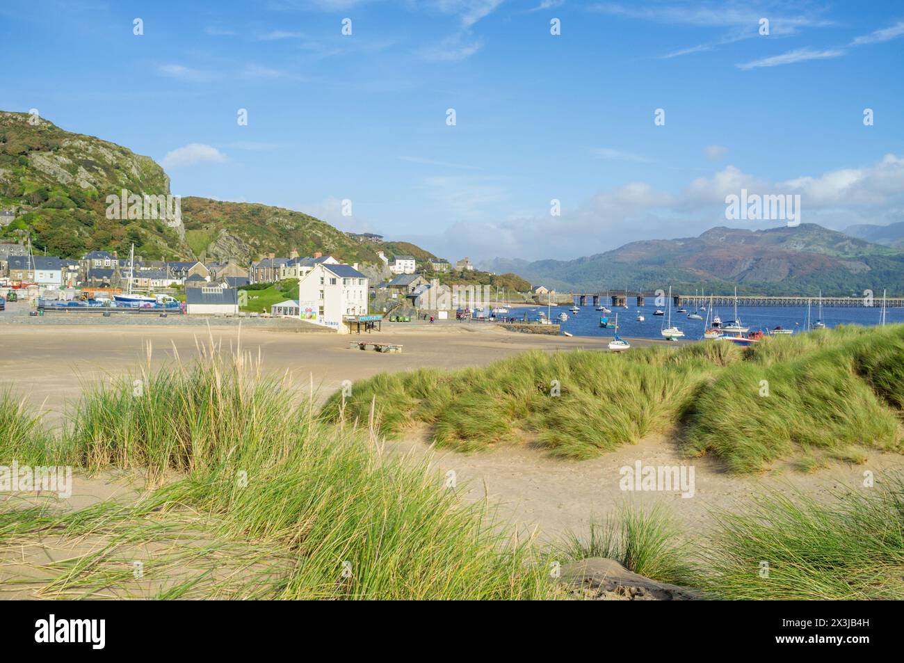 Barmouth beach, Snowdonia National Park, North Wales, UK Stock Photo ...