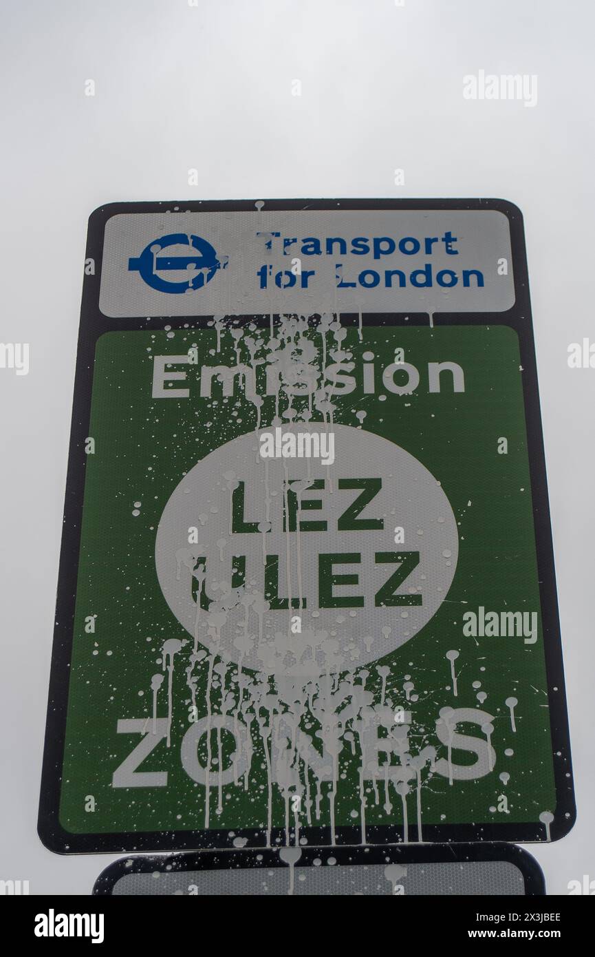 Uxbridge, UK. 27th April, 2024. Most of the Ultra Low Emission Zone ...