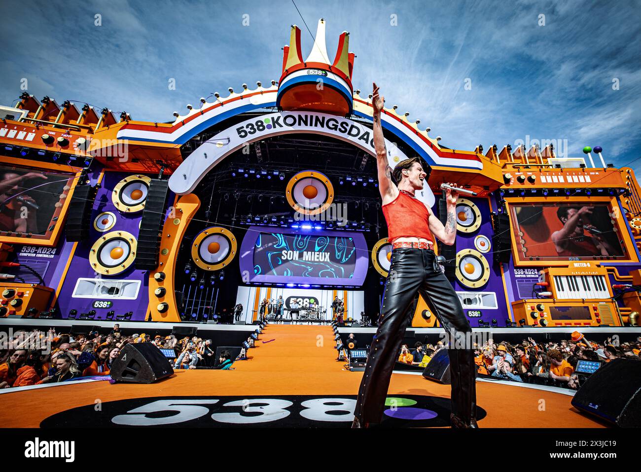 BREDA - Son Mieux performs during Radio 538's King's Day party on the ...
