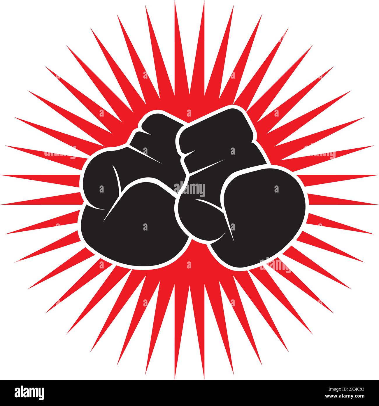boxing gloves logo vector icon illustration design Stock Vector Image ...