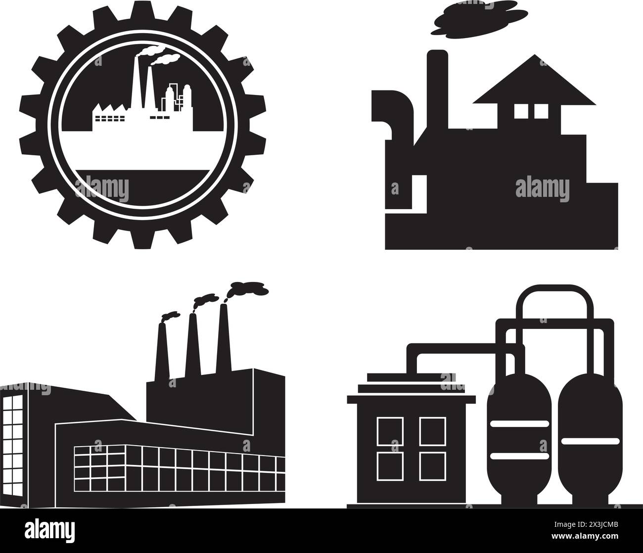 factory icon logo vector design template Stock Vector Image & Art - Alamy