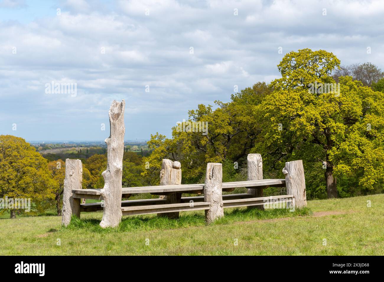 Parkland at Hatchlands Park country estate in Surrey, England, UK ...