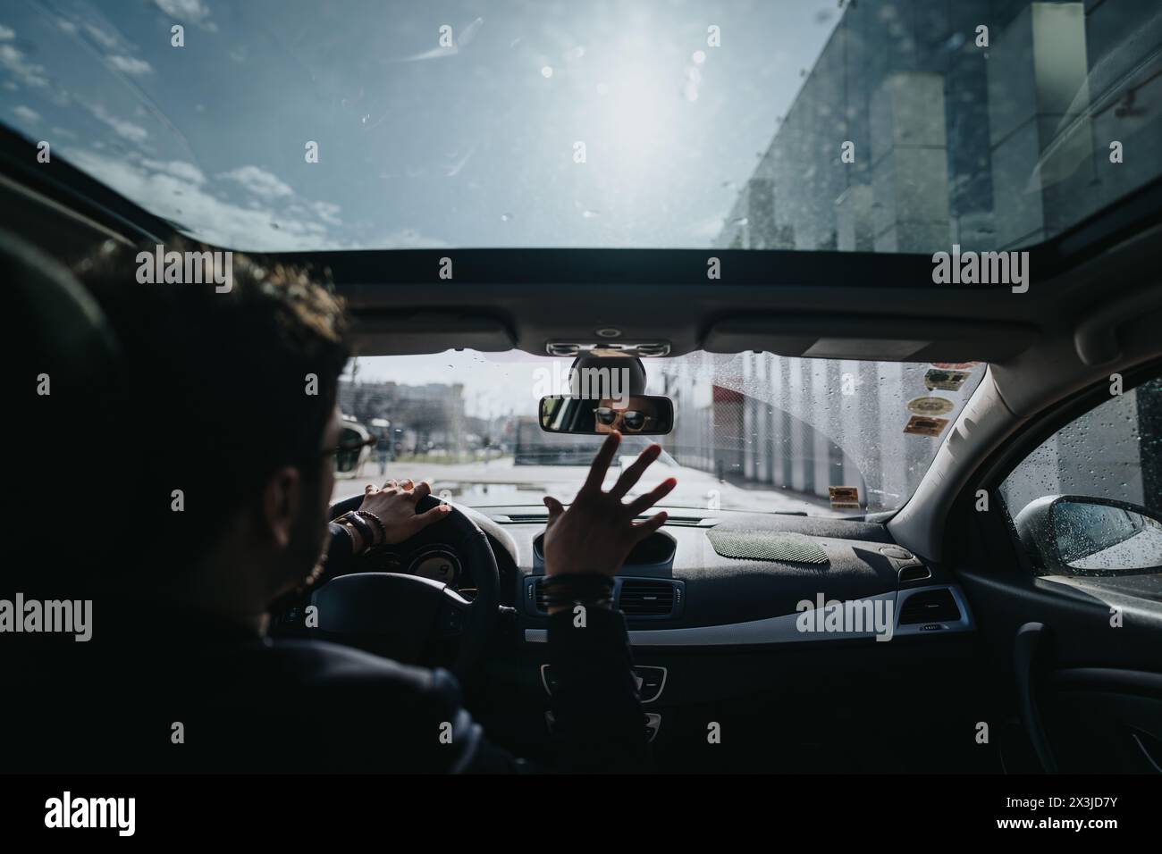 City through sunroof hi-res stock photography and images - Alamy