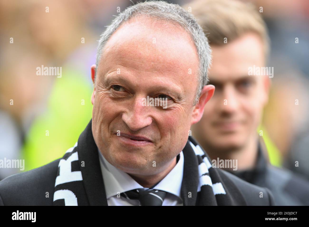 Derby County owner, David Clowes looking delighted after securing ...