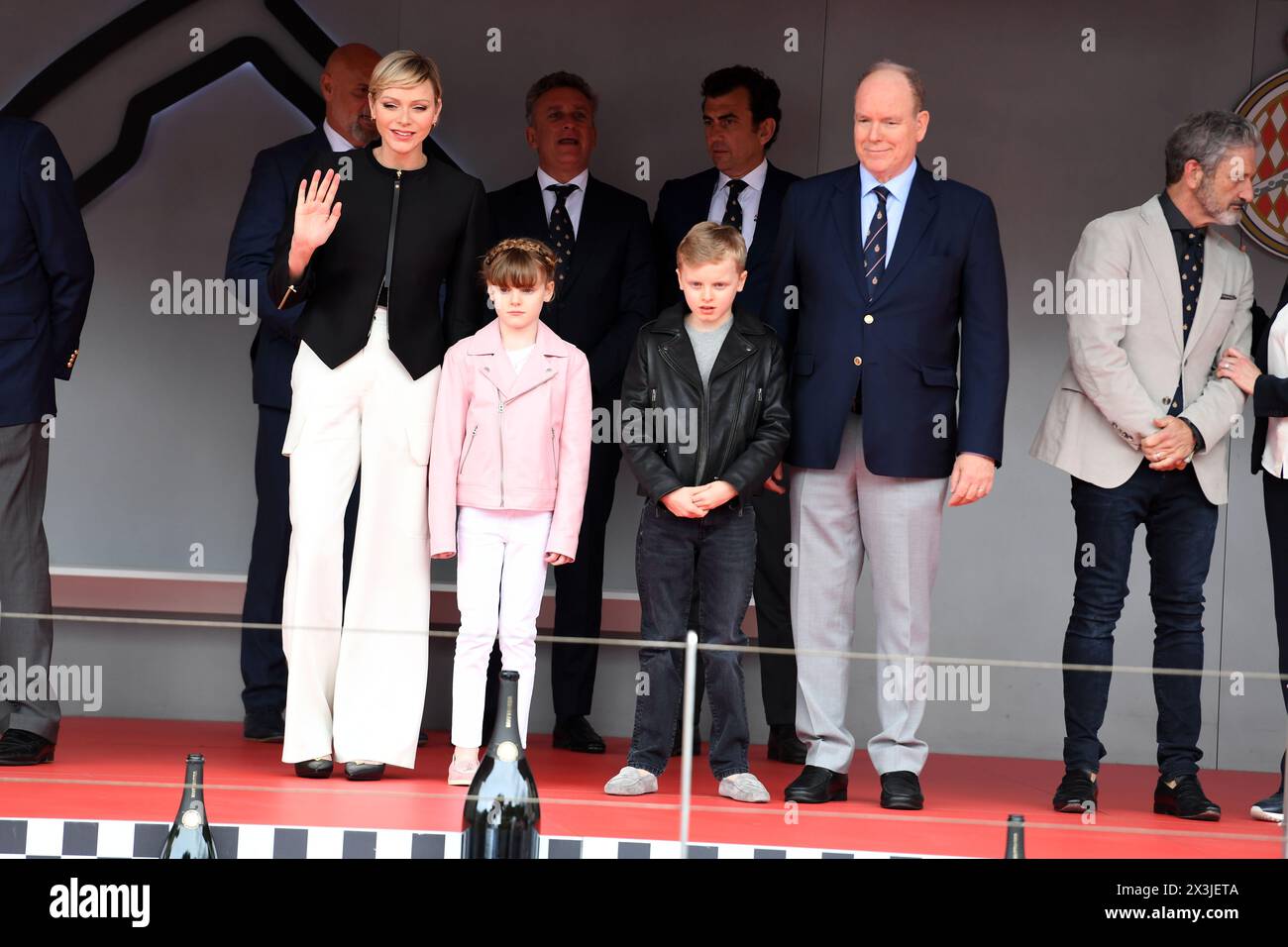 MONTE CARLO, MONACO - APRIL 27: Princess Charlene and Prince Albert II ...