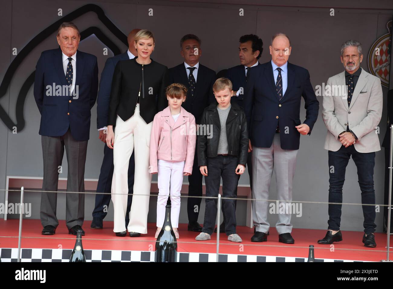 MONTE CARLO, MONACO - APRIL 27: Princess Charlene and Prince Albert II ...