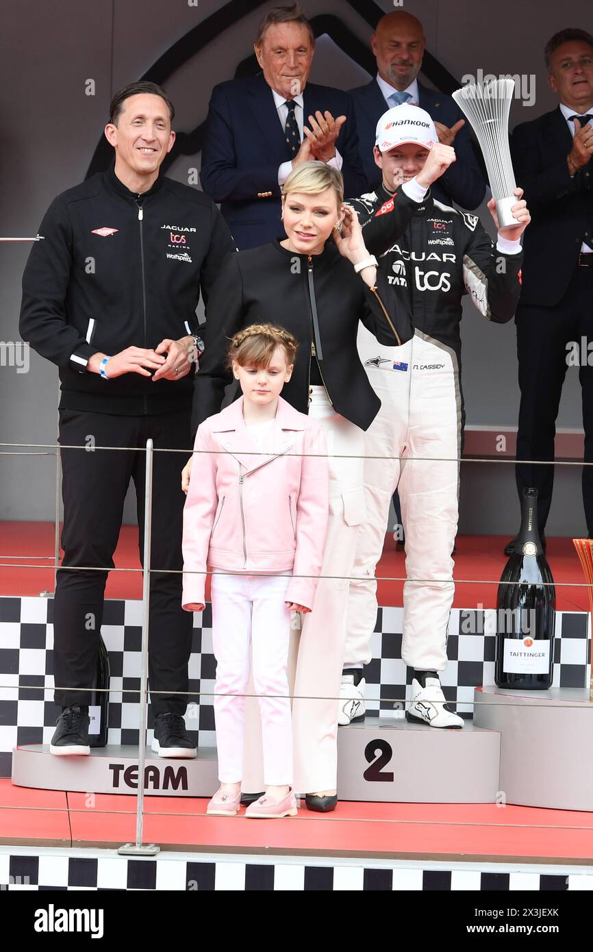 MONTE CARLO, MONACO - APRIL 27: Princess Charlene on the podium on the ...