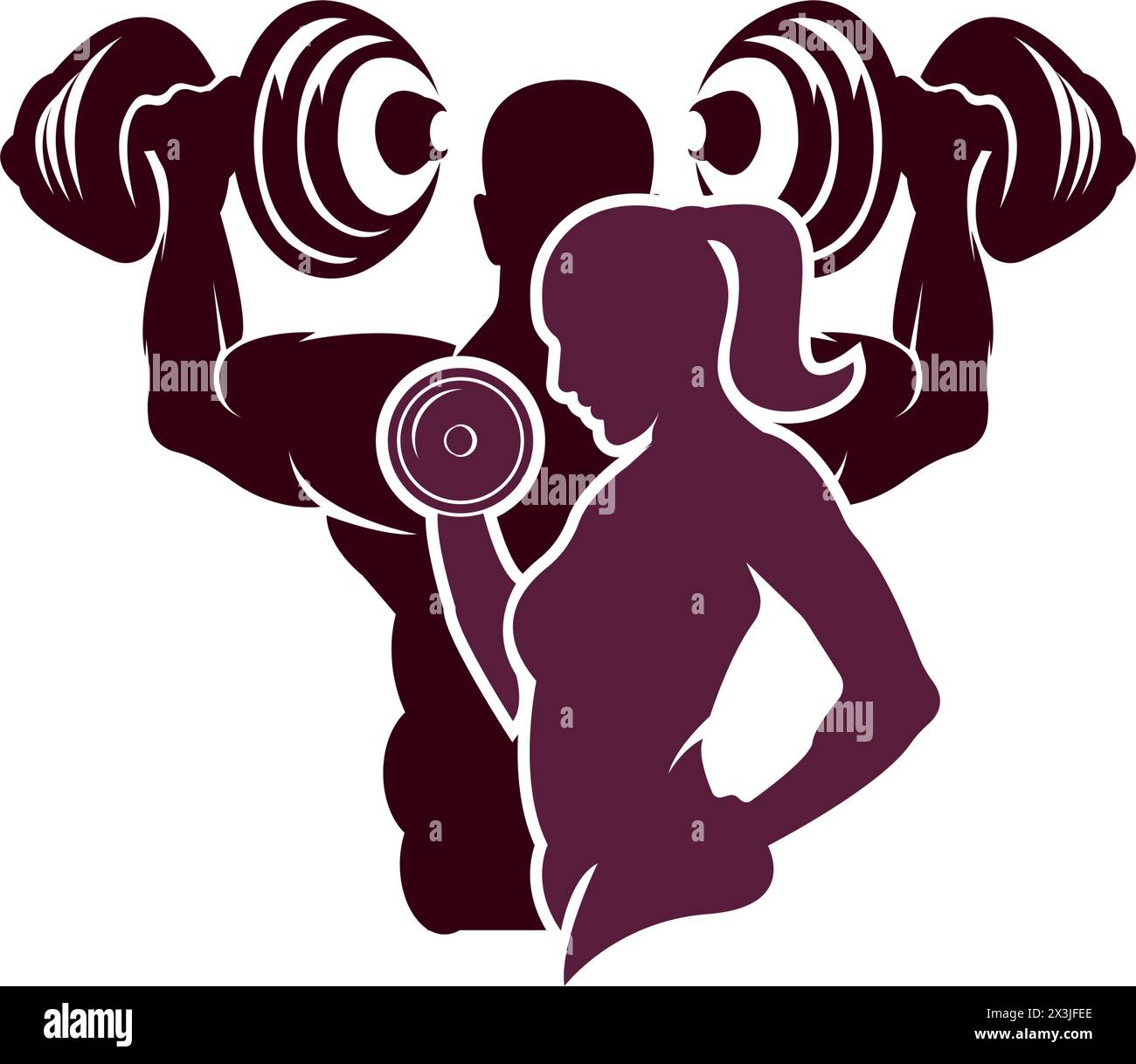 fitness and weightlifting logo, vector illustration symbol design Stock ...