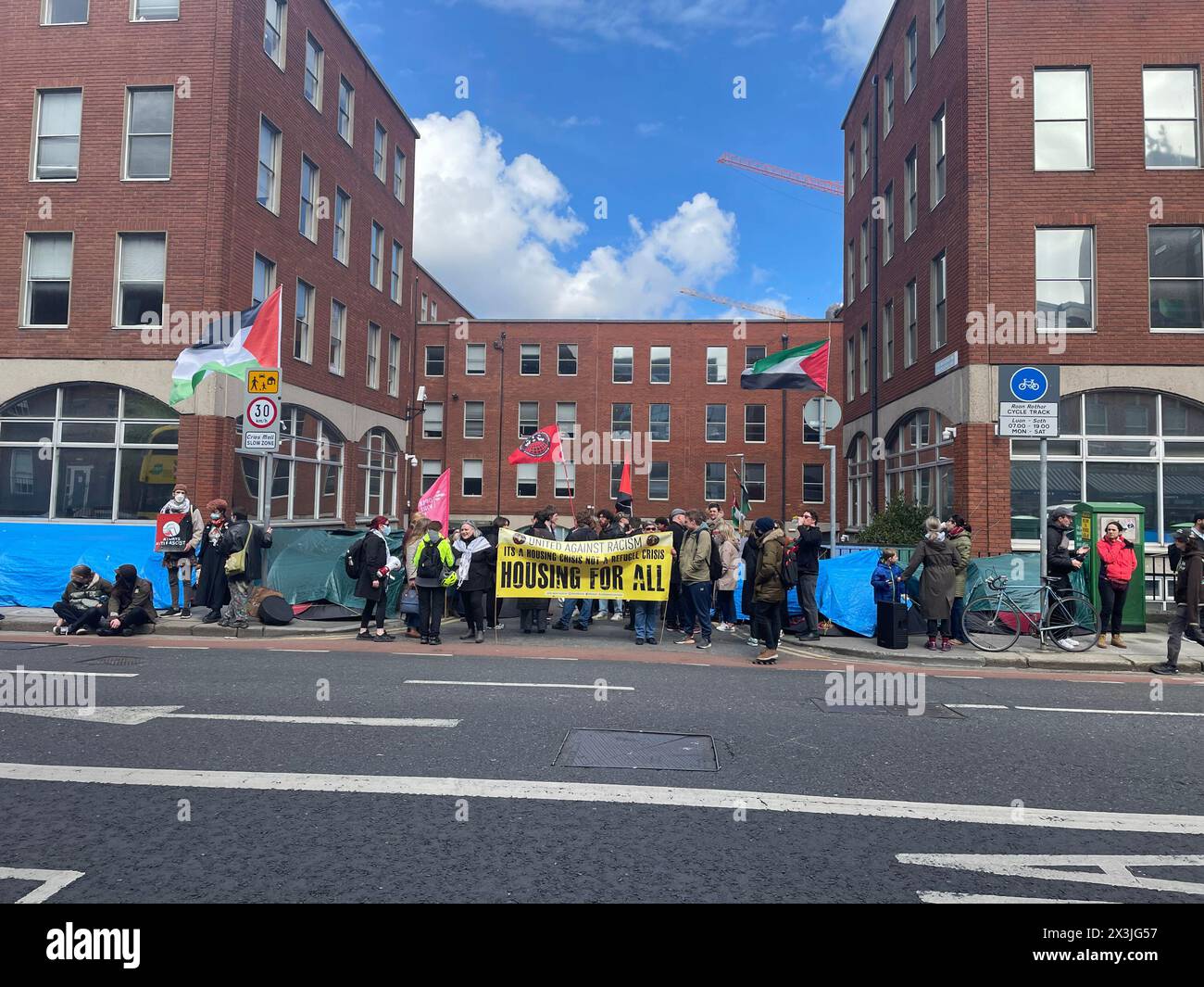 A United Against Racism and Social Rights Ireland demonstration is held ...