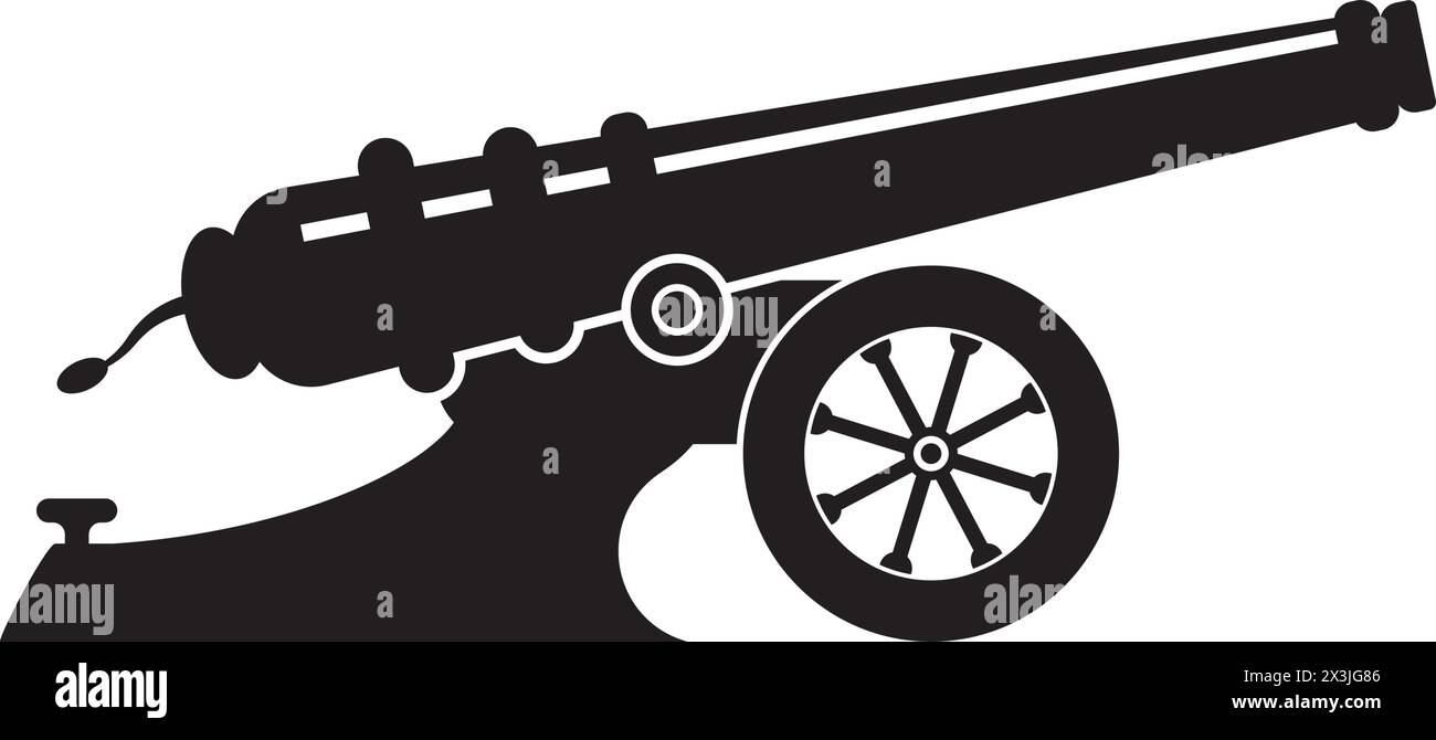 Medieval cannon illustration Black and White Stock Photos & Images - Alamy
