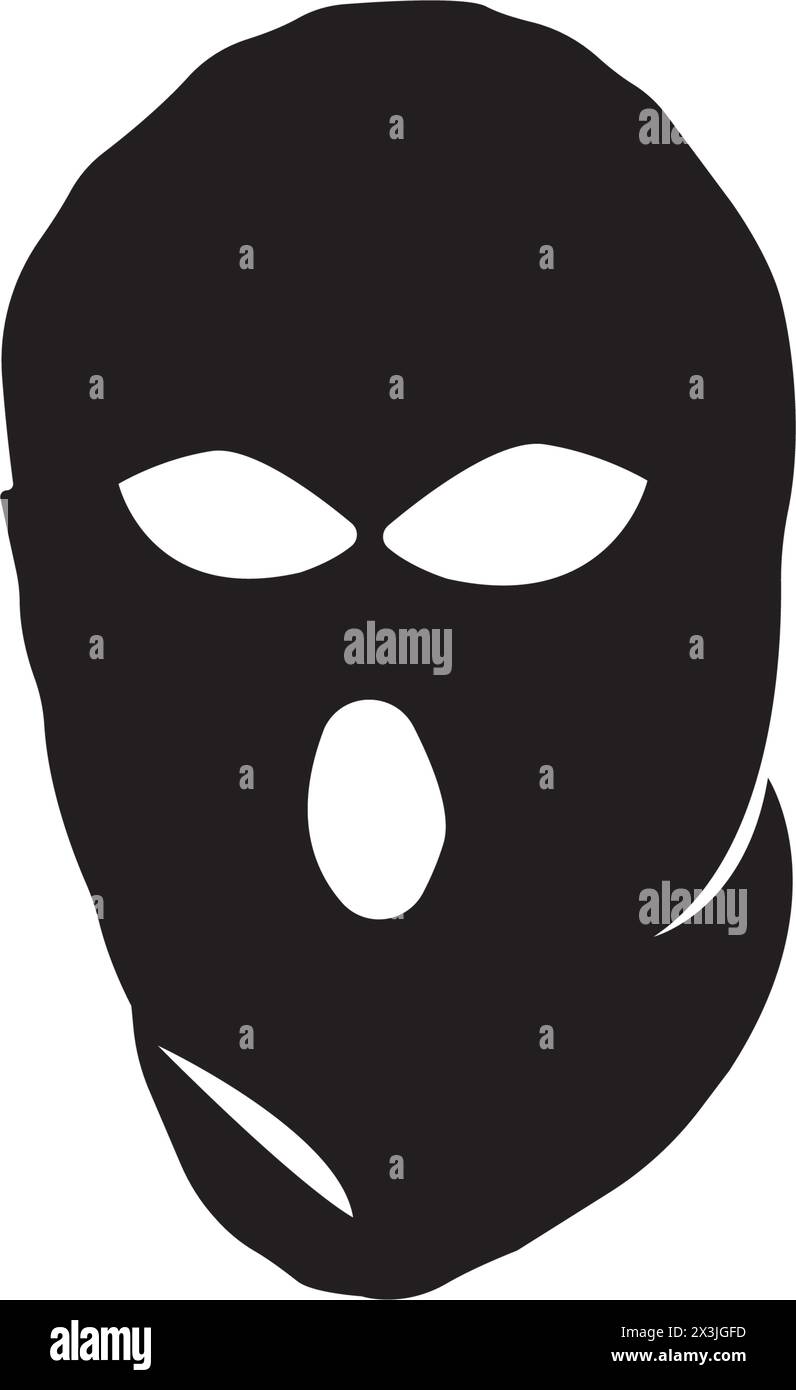 Criminal mask and Bandit icon, logo vector design illustration Stock ...