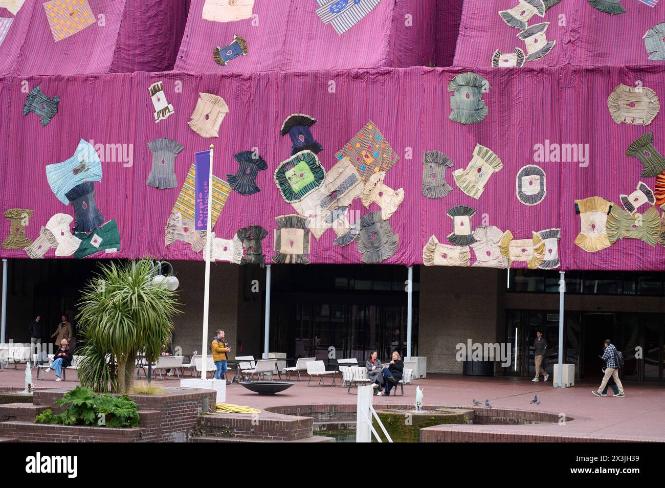 Ibrahim Mahama textile fabric art exhibition installation 'Purple ...