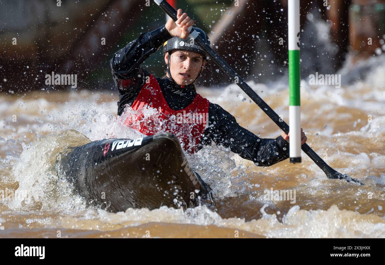 Markkleeberg, Germany. 27th Apr, 2024. Canoeing: German Olympic ...