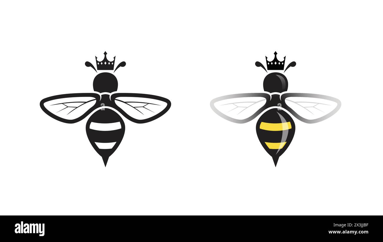 Creative Queen bees collection logo vector symbol illustration Stock ...