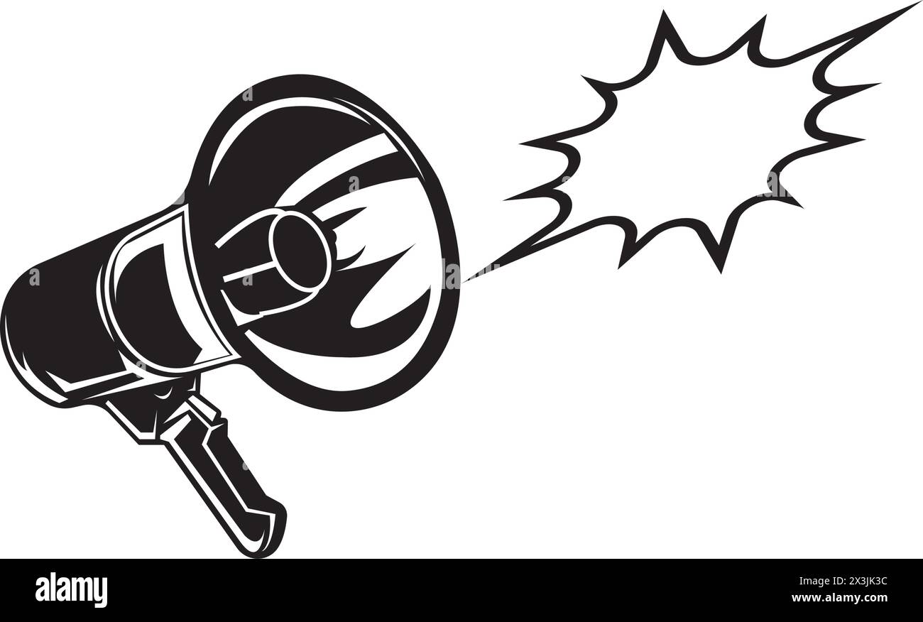 Megaphone icon logo, vector design illustration Stock Vector Image ...