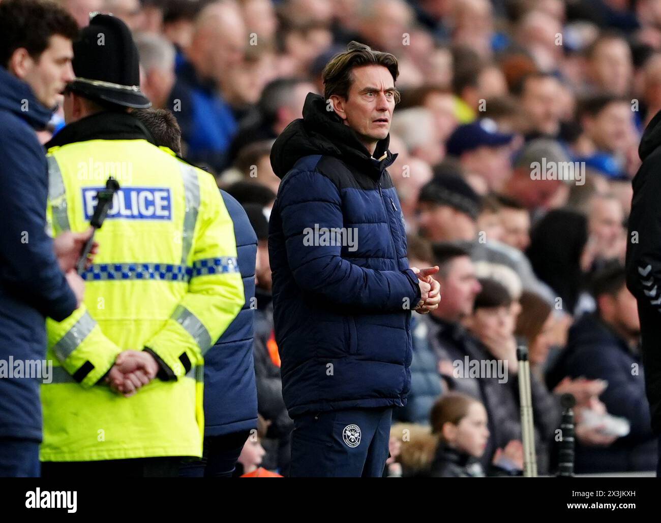Brentford manager Thomas Frank before the Premier League match at ...