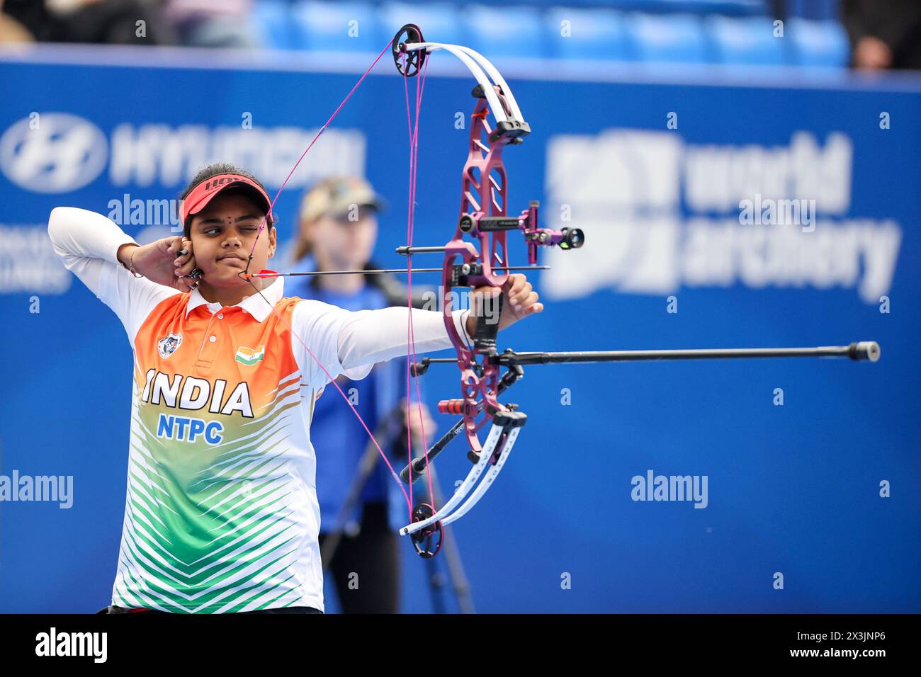 Shanghai, China. 27th Apr, 2024. Jyothi Surekha Vennam of India ...