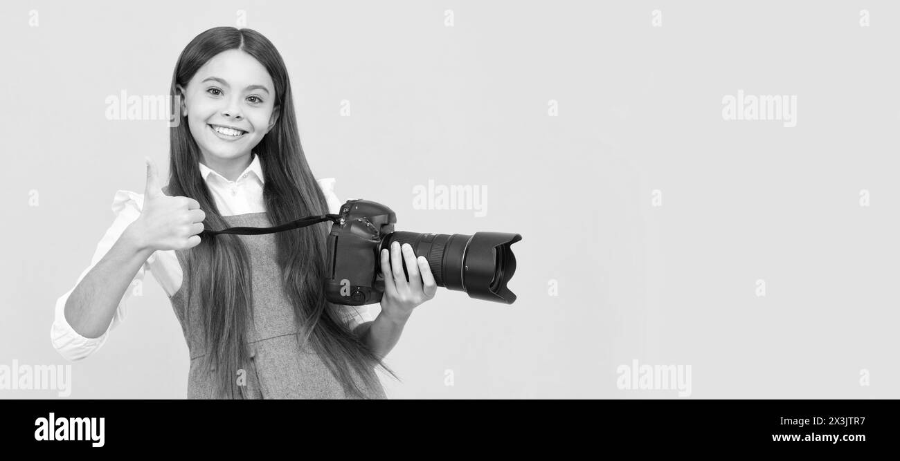 the best. childhood. teen girl taking photo. kid use digital camera ...