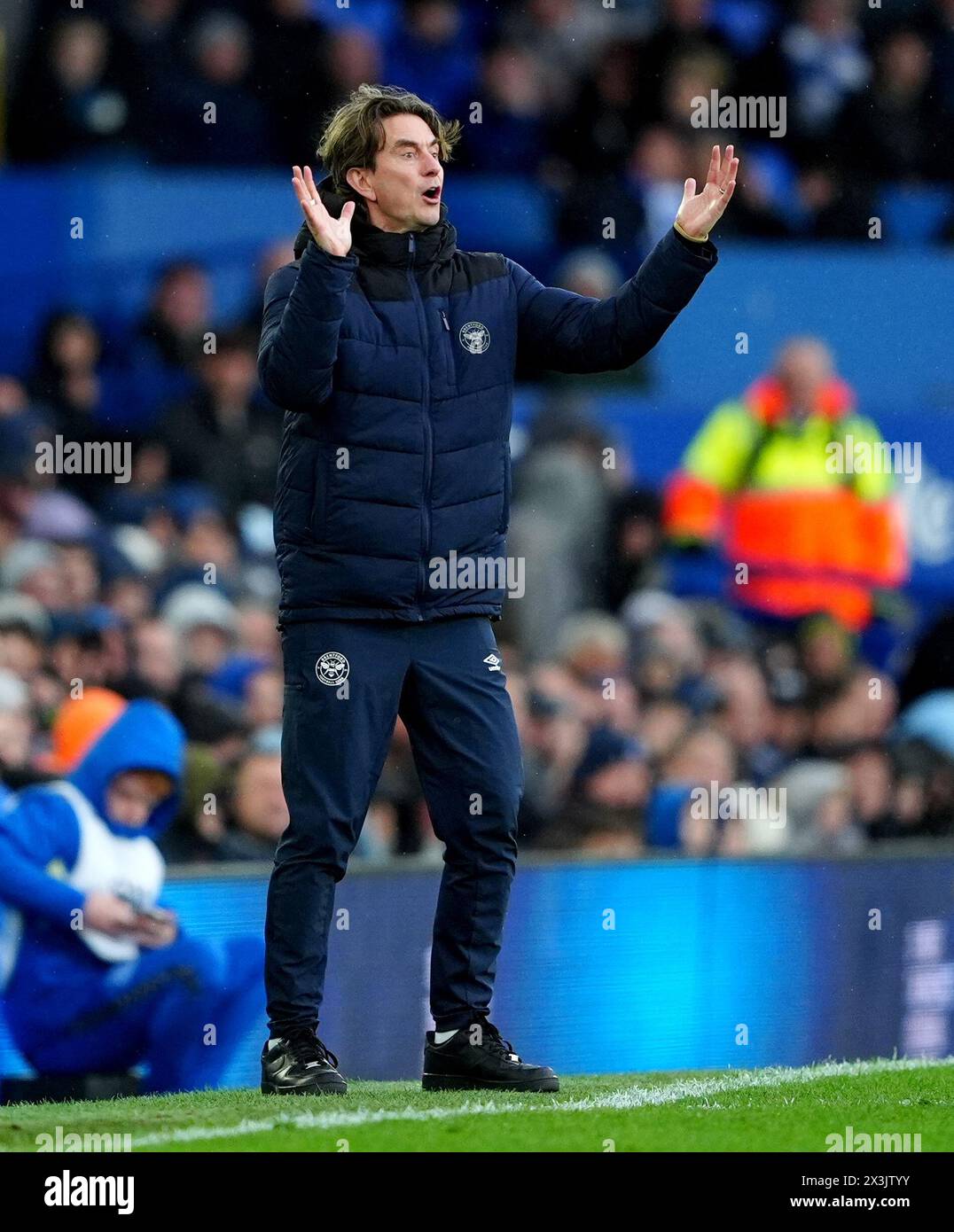 Brentford manager Thomas Frank during the Premier League match at ...
