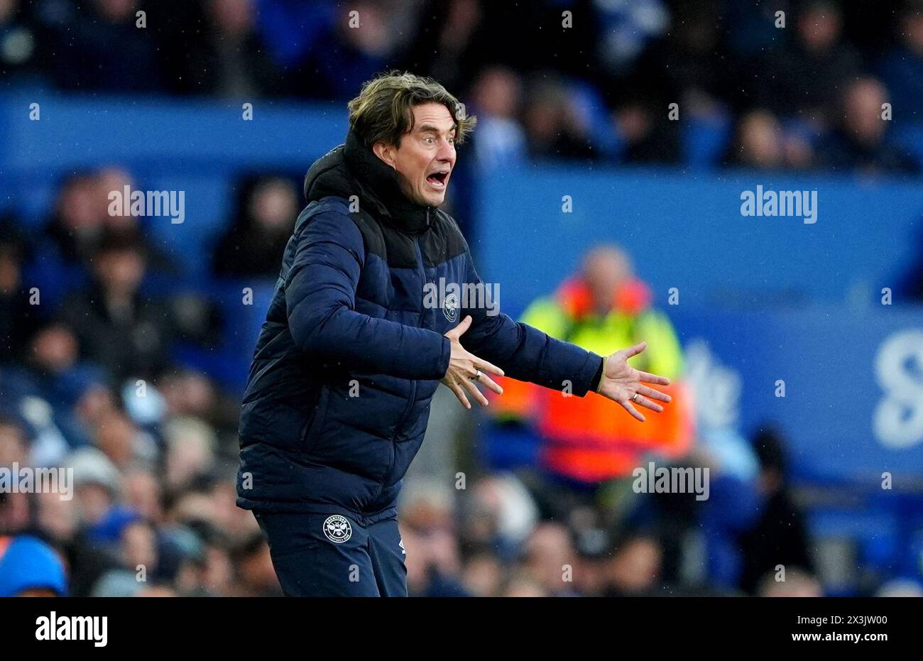 Brentford manager Thomas Frank during the Premier League match at ...