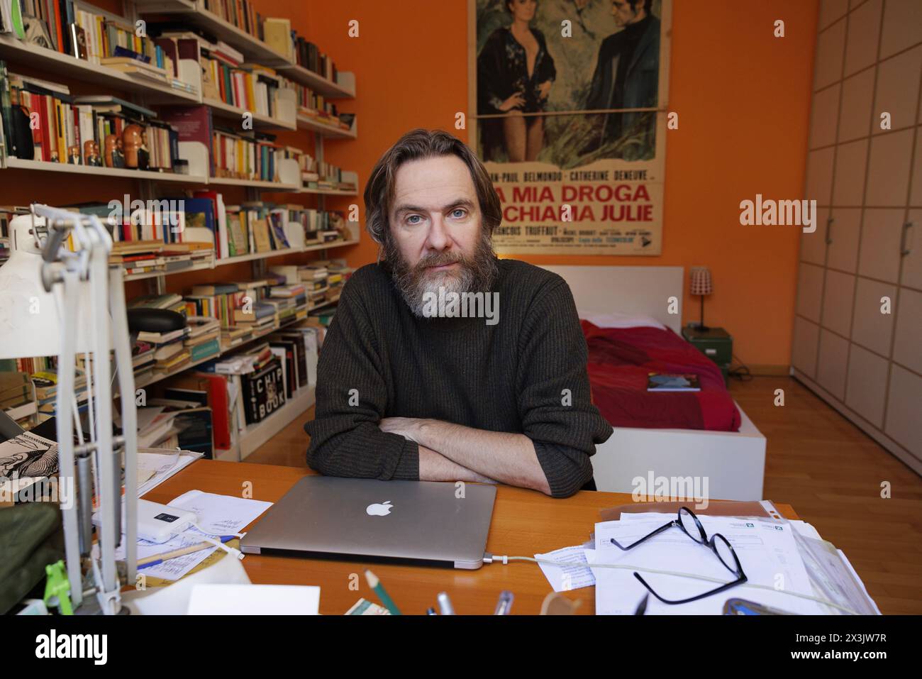 Portrait of Marco Rossari at his place 22/12/2023 ©Isabella De ...