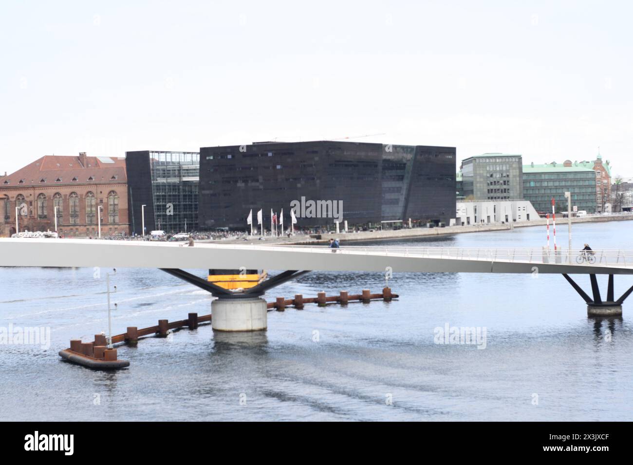 new modern buildings on the canal bank Stock Photo - Alamy