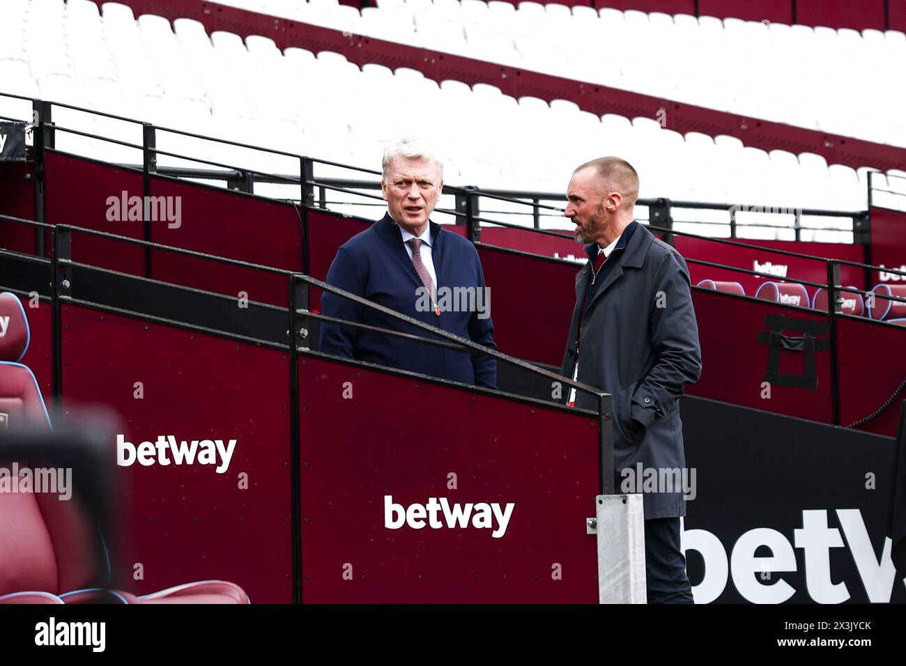 David Moyes manager of West Ham United during the Premier League match ...