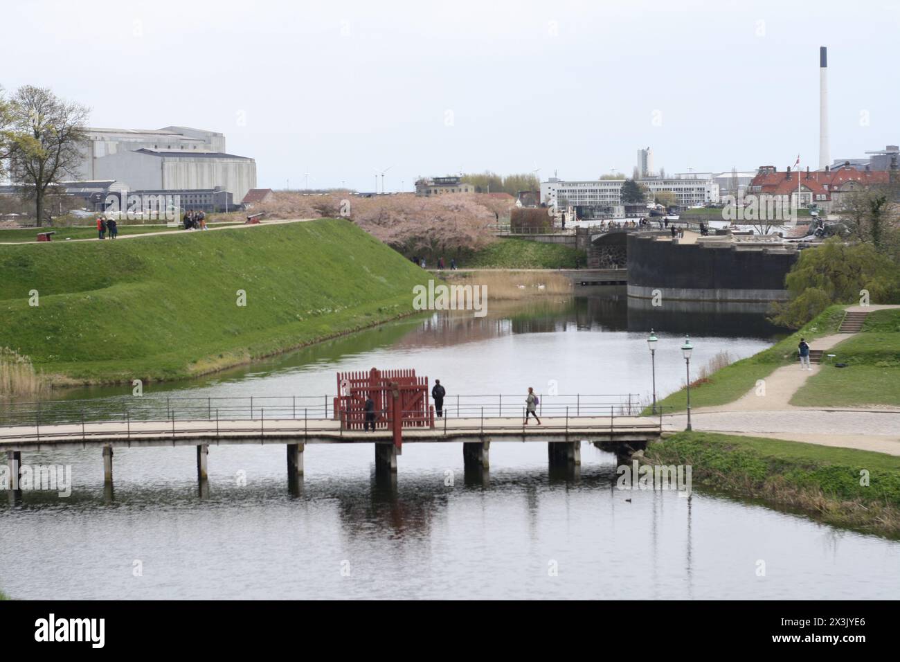 beautiful fortified surrounded by high ramparts and copenhagen water ...