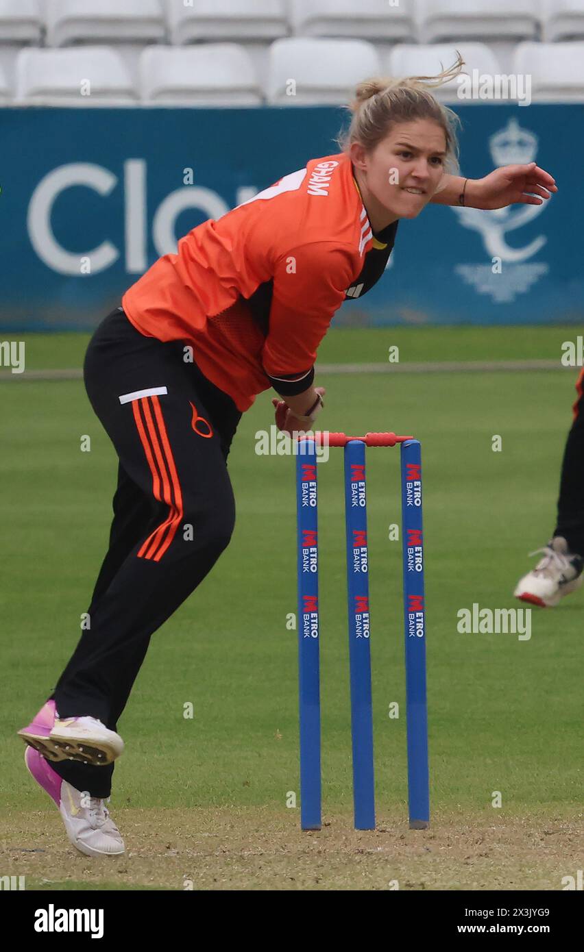 Lucy Higham of The Blaze in action during RACHAEL HEYHOE FLINT TROPHY ...