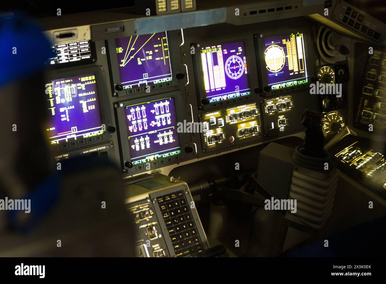 control consoles of the space shuttle, johnson space center, houston ...