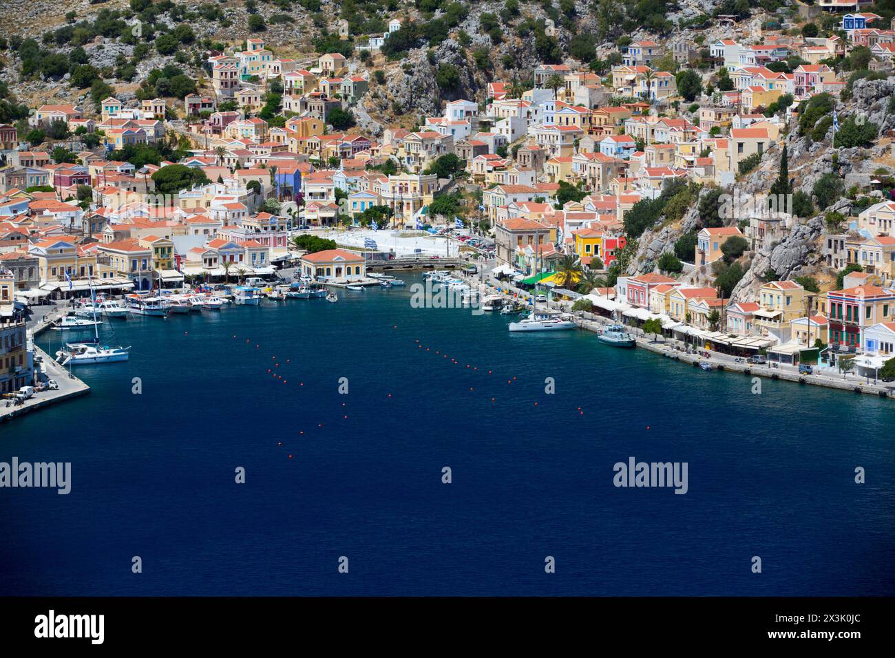 Gialos Harbor, Symi (Simi) Island, Dodecanese Island Group, Greece ...