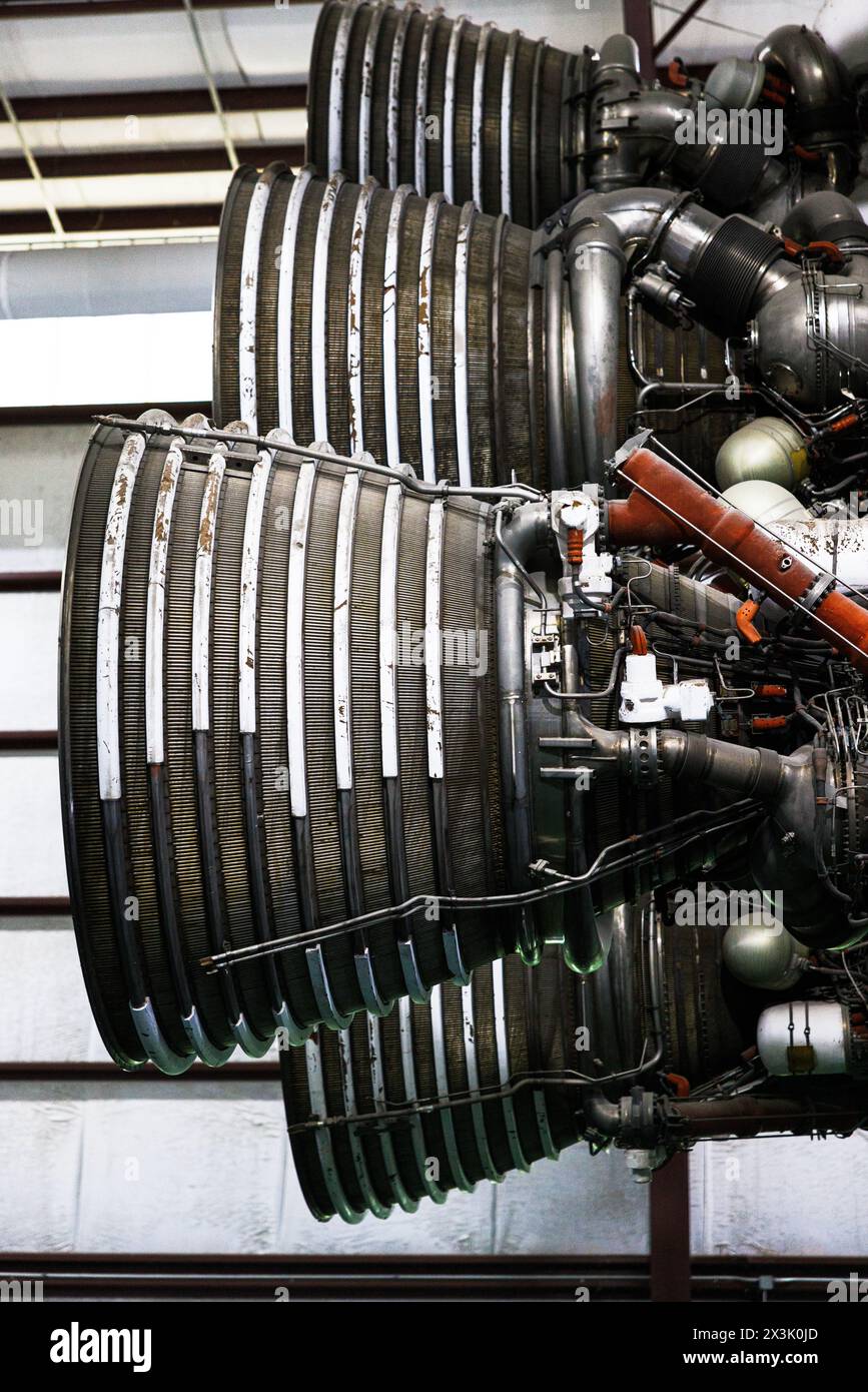 saturn v rocket engines, johnson space center, houston, texas Stock ...