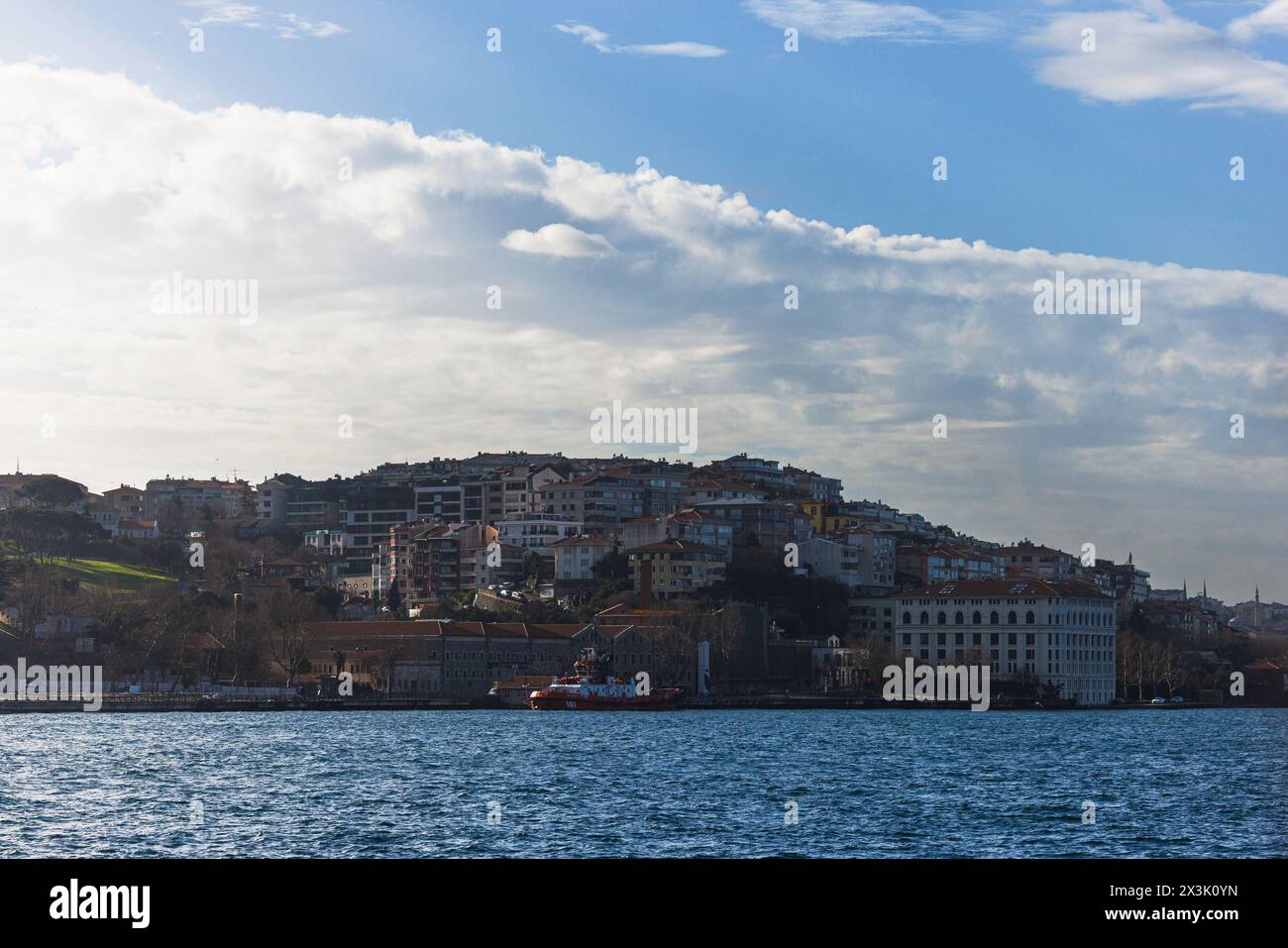 a view of istanbul from the water of the bosphorous, istanbul, turkey ...