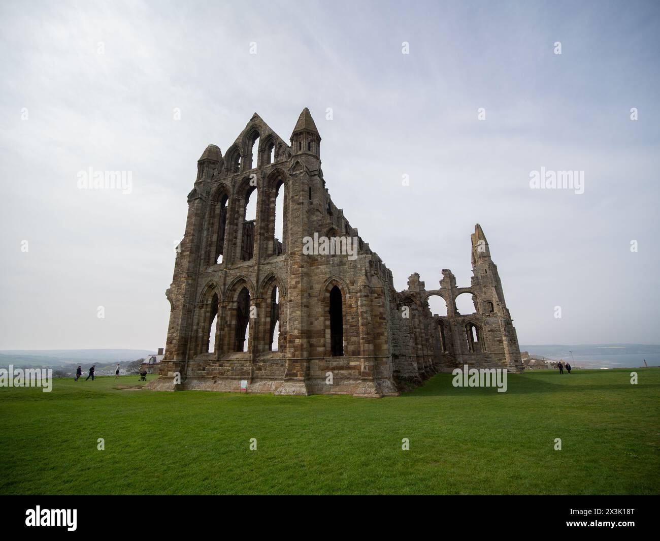 Whitby castle UNESCO heritage in Yorkshire England Stock Photo - Alamy