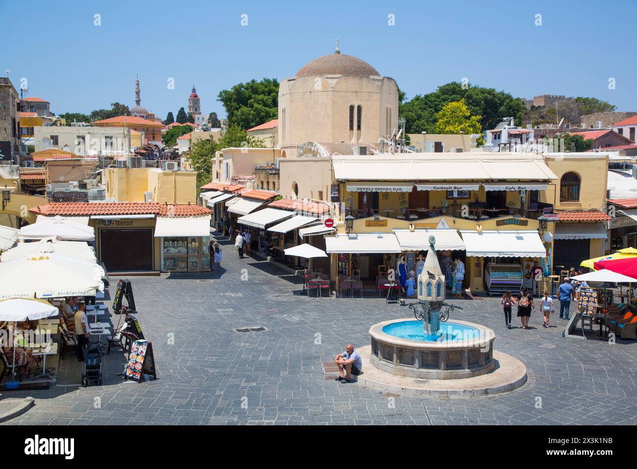 Hippocrates square rhodes town rhodes hi-res stock photography and ...