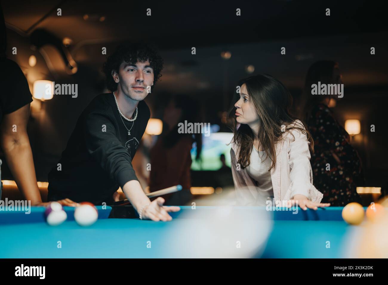 Trendy bar with pool table hi-res stock photography and images - Alamy