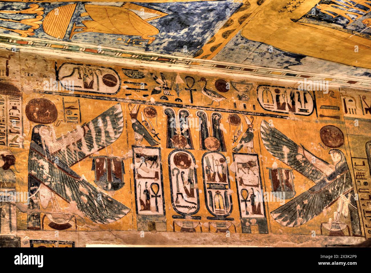 Reliefs, Tomb of Ramses IV, KV2, Valley of the Kings, UNESCO World ...