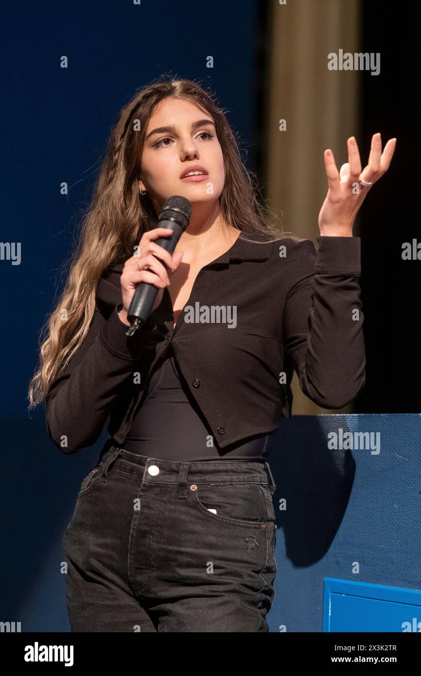 Melia Kara, leading actress of the film Ellenbogen at the International ...