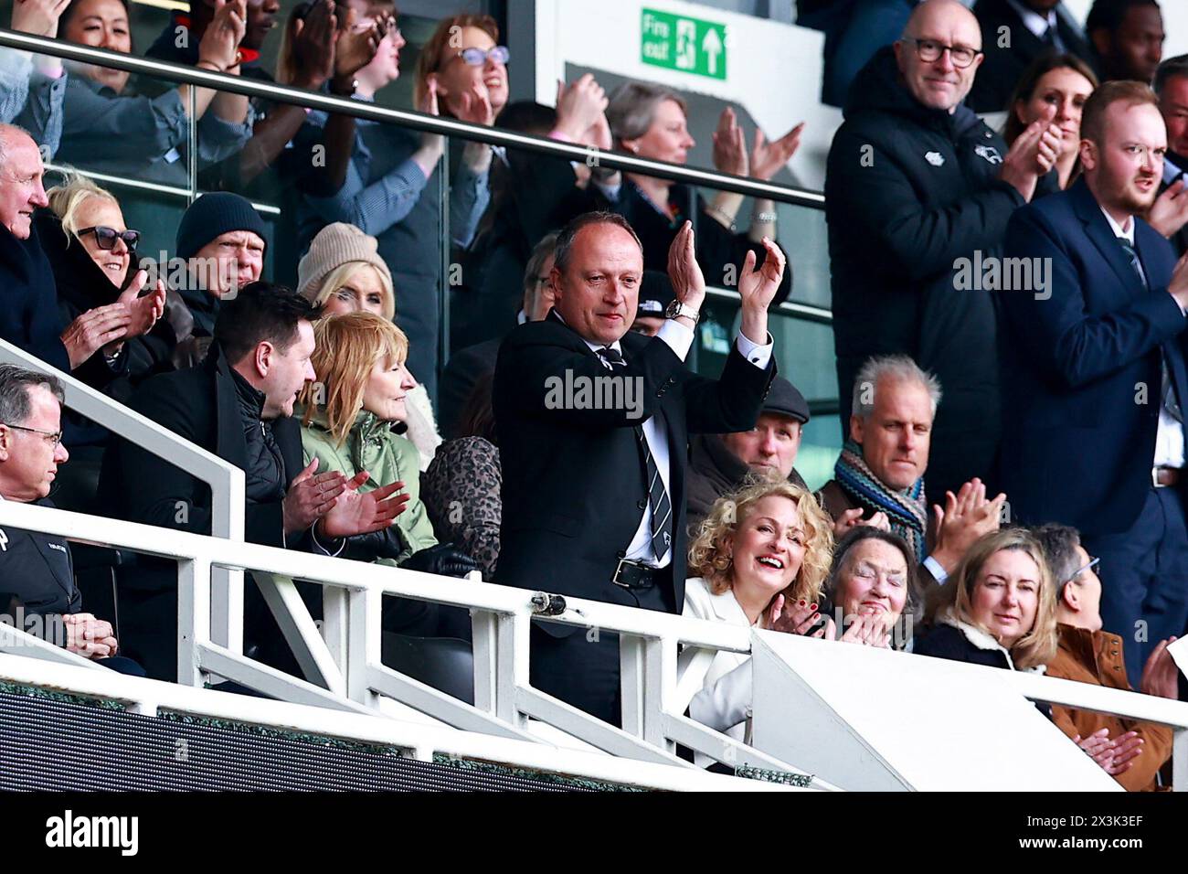 Derby, UK. 27th Apr, 2024. Derby County owner David Clowes during the ...
