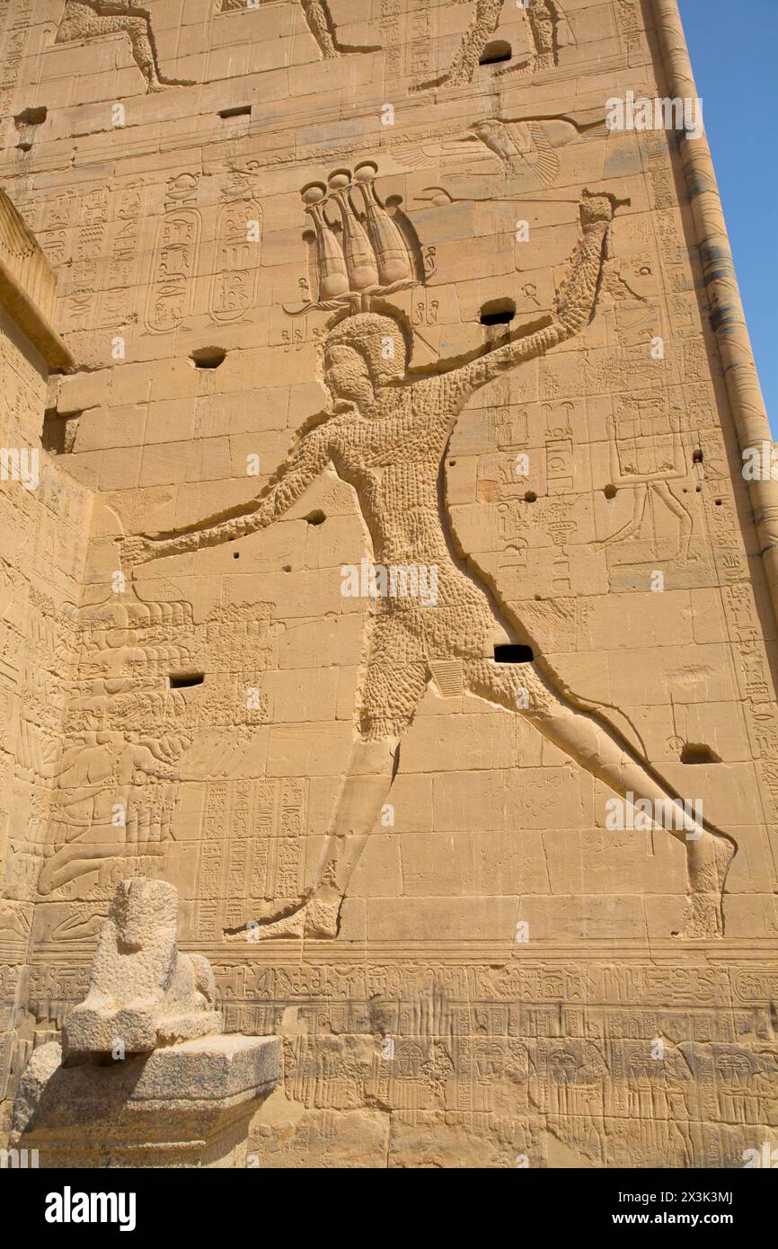 The First Pylon, Temple of Isis, UNESCO World Heritage Site, Philae ...