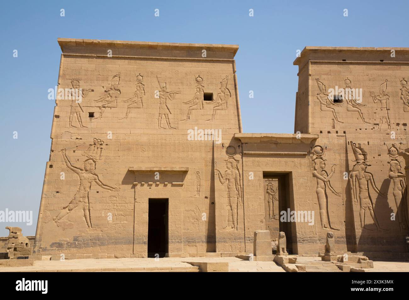 The First Pylon, Temple of Isis, UNESCO World Heritage Site, Philae ...